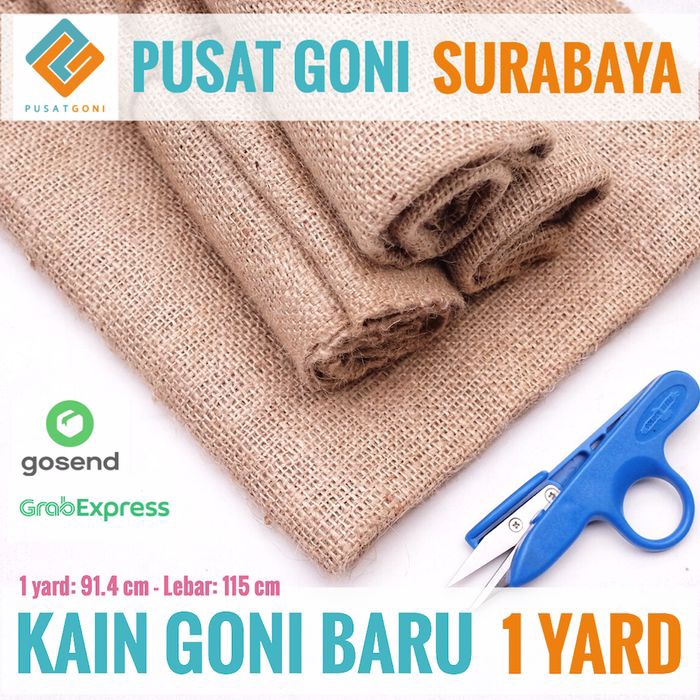 Jual Kain Goni Baru 1 Yard - Bahan Karung Goni Lembaran - Burlap DIY ...