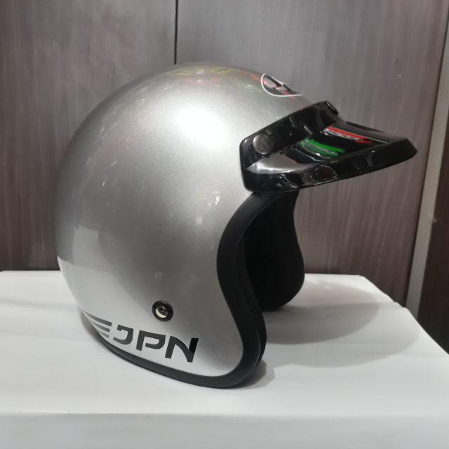 Jual Helm Bogo Retro Silver Metalic | Shopee Indonesia