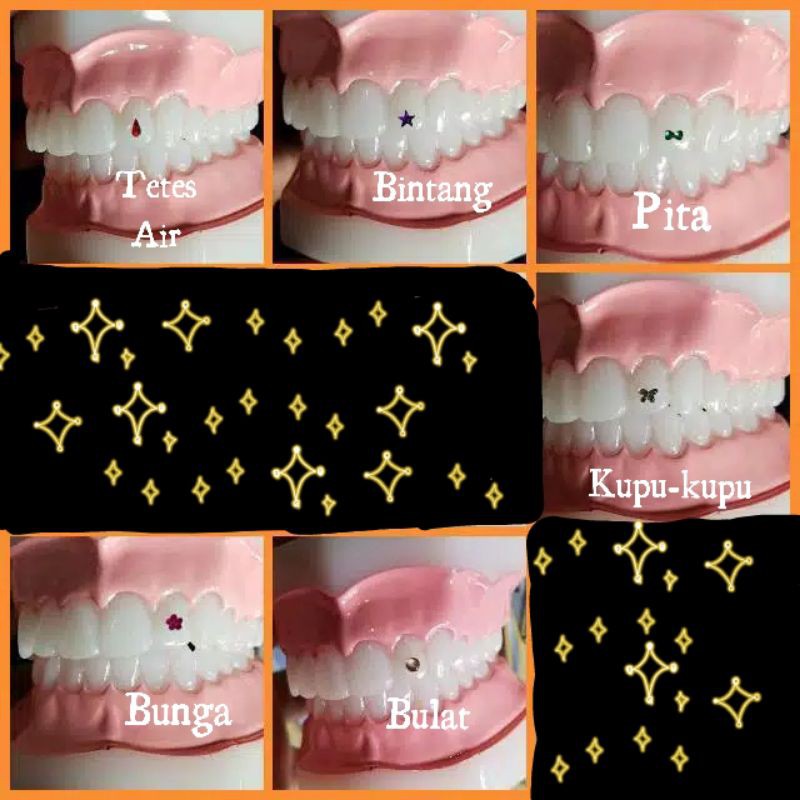 Jual Diamond Gigi Berlian Gigi Motif ISI 10 BIJI | Shopee Indonesia