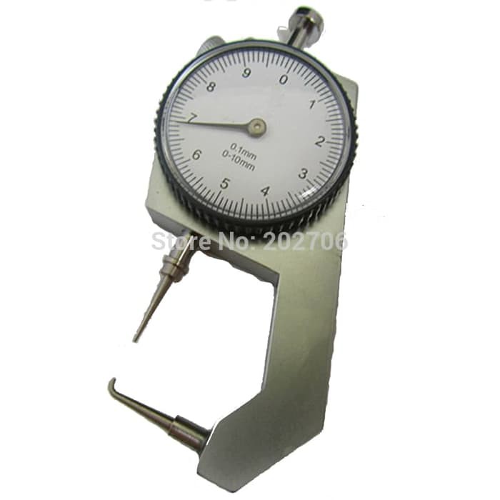 Jual Thickness Gauge Meter Curved Tip 0-10mm Alat Ukur Ketebalan Benda ...