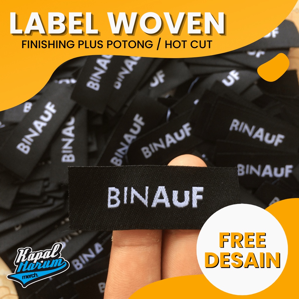 Jual 300 LUSIN KAPALHARUM LABEL WOVEN / LABEL BORDIR / WOVEN BORDIR ...