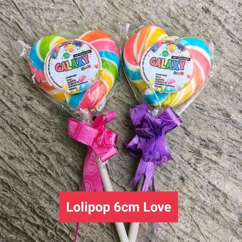 Jual (Ecer ) Permen Lolipop Love 6 cm/ Lollypop Candy / Permen Lolipop ...