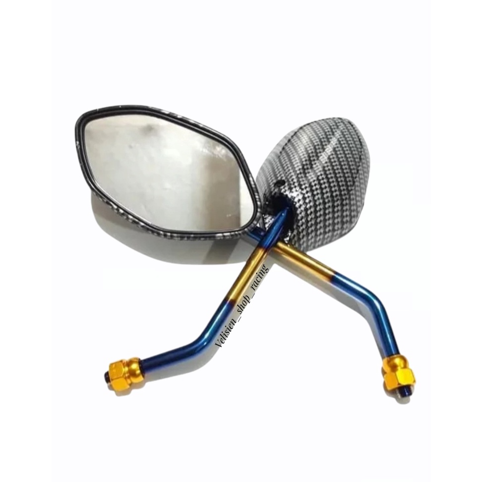 Jual Spion Variasi Carbon Beat Fi New Scoopy Vario 125 Honda Two Tone ...