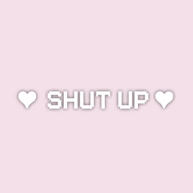 Jual SHUT UP Vinyl Sticker, JDM Sticker, Kawaii Sticker, Cute Decal ...