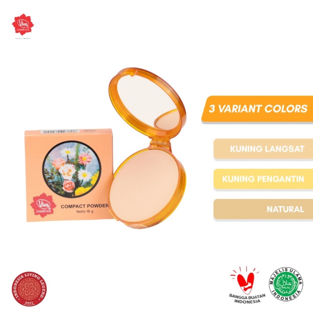 Jual Viva Compact Powder (series orange tersedia 3 varian warna ...