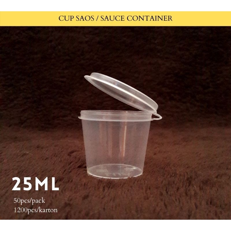 Jual tempat saos / saos cup / sause cup /plastik container 25 ml ...