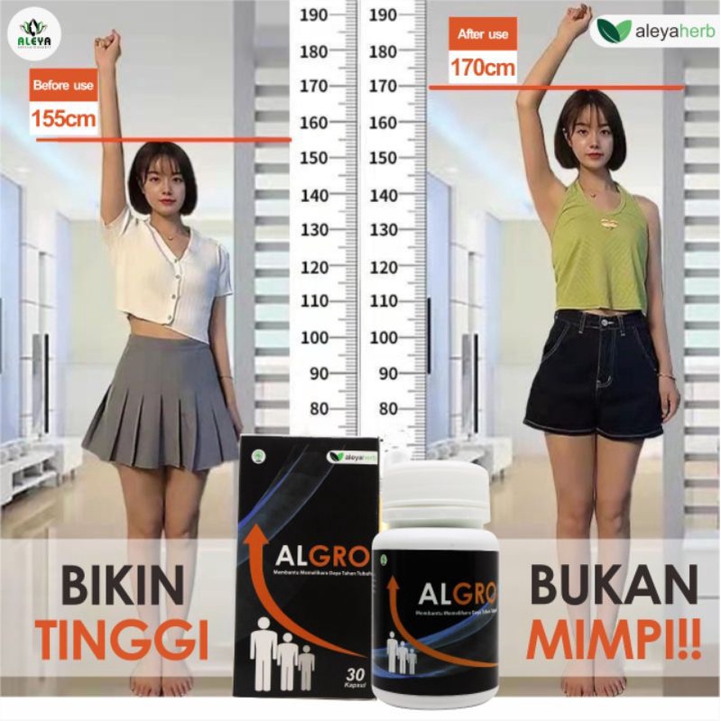 Jual Algro peninggi badan by Aleya suplemen tambah tinggi alami BPOM ...
