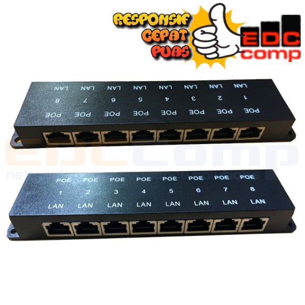 Jual Passive POE Injector 8 Port | Shopee Indonesia