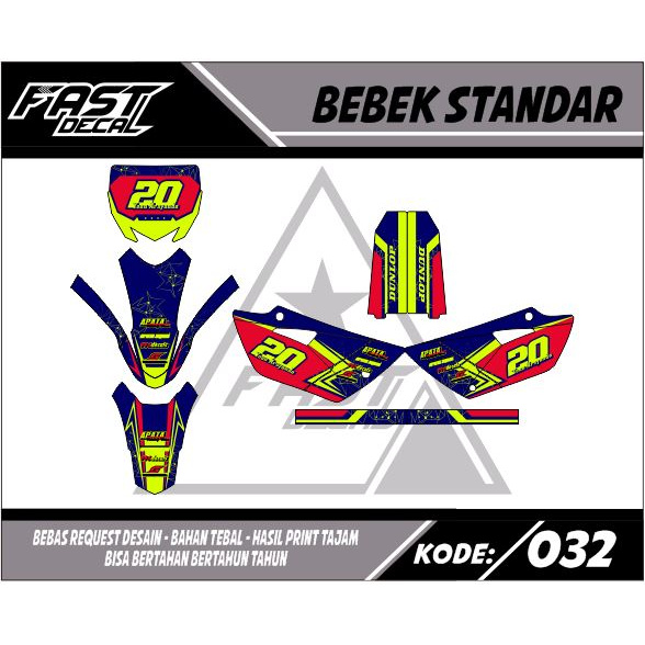 Jual Decal gtx bebek standar body yz new 032 | Shopee Indonesia