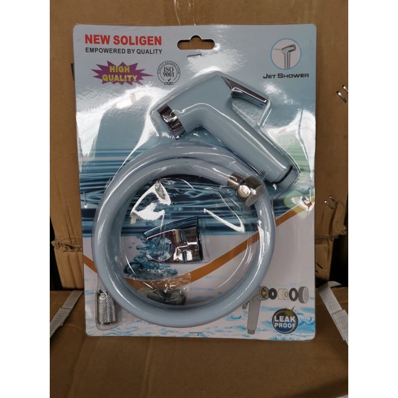 Jual Jet Shower Toilet Soligen warna biru pink ivory putih hitam chrome ...