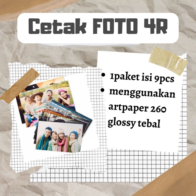 Jual CETAK FOTO 4R 1 PAKET ISI 9PCS MURAH | Shopee Indonesia