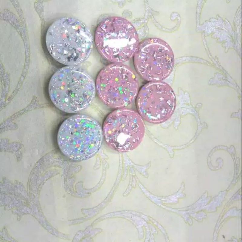Jual VVV CASE POPSOCKET GLITTER PHONE HOLDER PINK UNGU DAN PUTIH LEM 3D ...