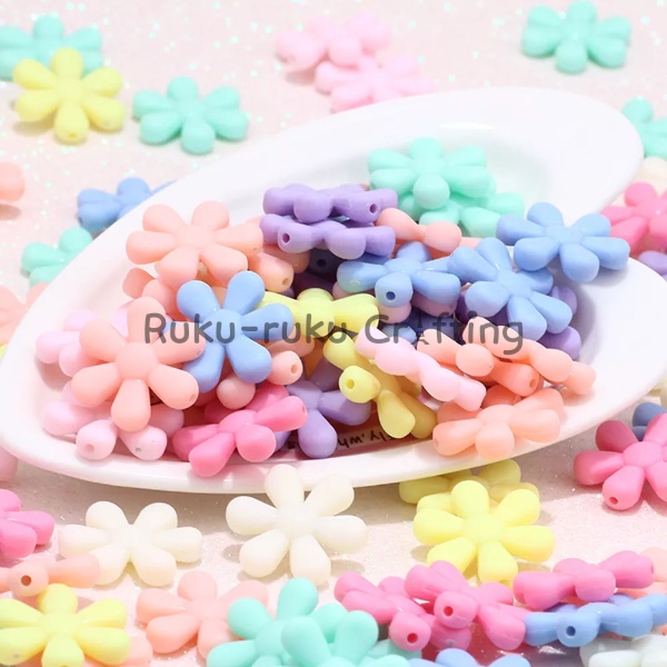 Jual (15 Pcs) Manik Mote Bunga Pastel Bunga Daisy | Shopee Indonesia