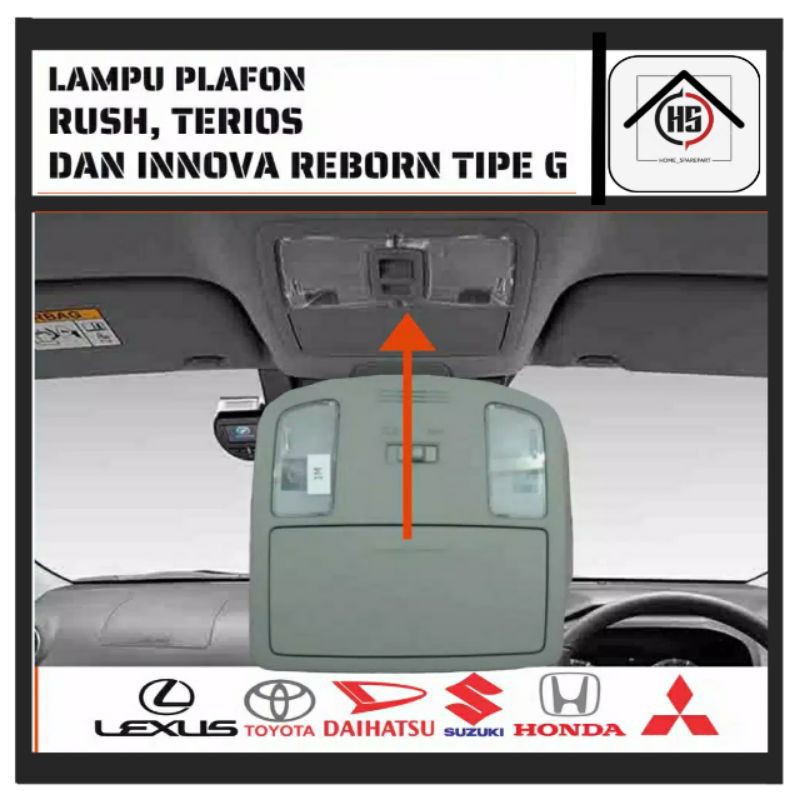 Jual LAMPU PLAFON RUSH, TERIOS DAN INNOVA REBORN TIPE G | Shopee Indonesia
