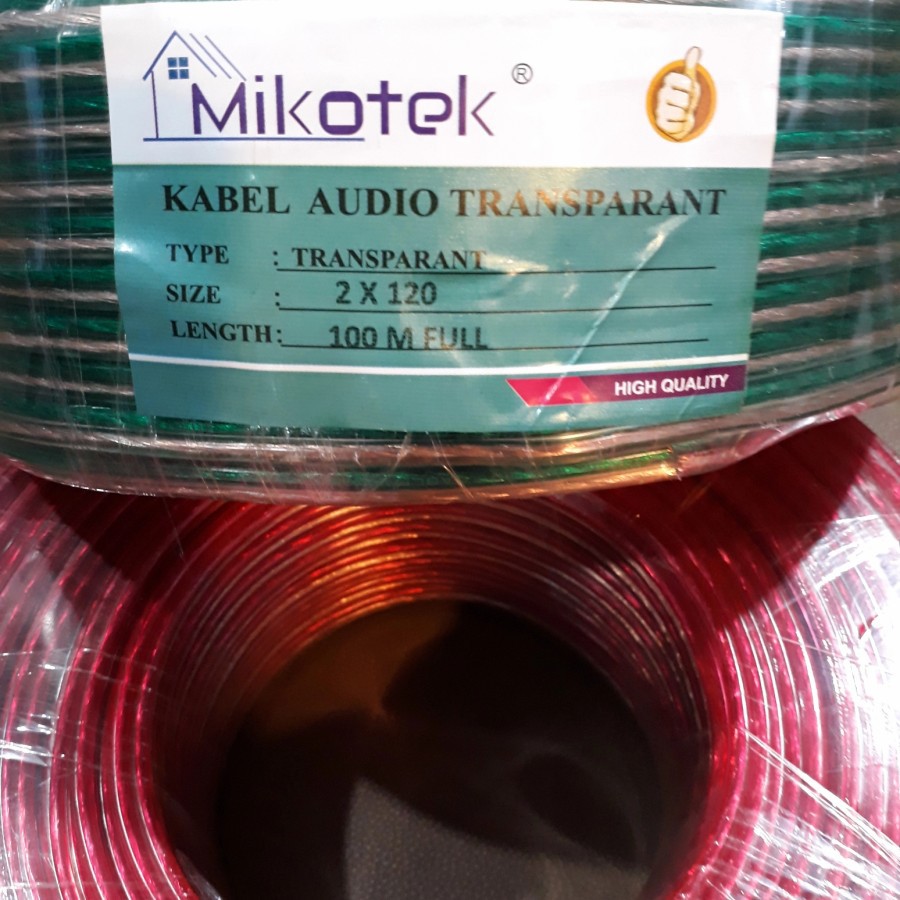 Jual Kabel Listrik Audio Monster Transparan 2x120 100M FULL MIKOTEK ...