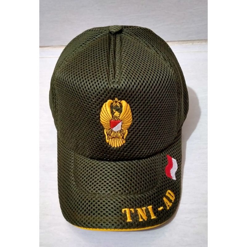 Jual TOPI JARING ARMY LOGO TNI AD / TOPI JALA HIJAU ARMY LOGO EKAPAKSI ...