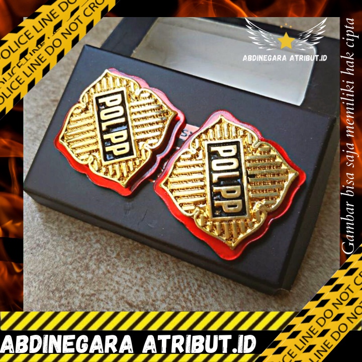 Jual Monogram SATPOL PP Lis Mika Merah Akrilik Cod Perlengkapan Polpp ...