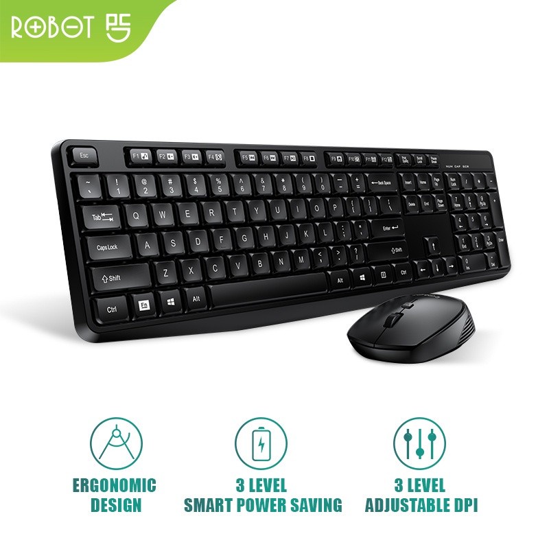 Jual ROBOT KM3100 Wireless Keyboard & Optical Mouse Combo Set ...