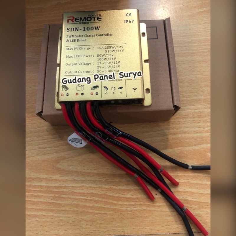 Jual Solar Charge Controller SCC REMOT SDN 100W 15A SDN-100W 15a PJU ...