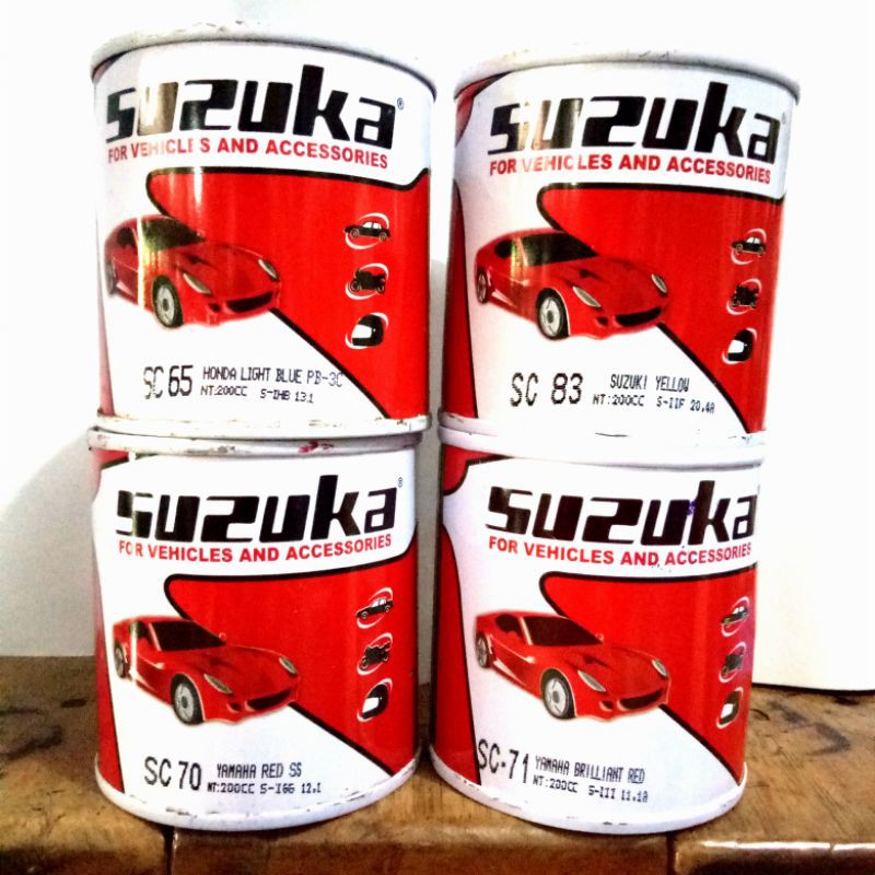 Jual CAT DUCO SUZUKA Varian CANDY RED BLUE YELLOW 200 ml Mobil, Motor ...