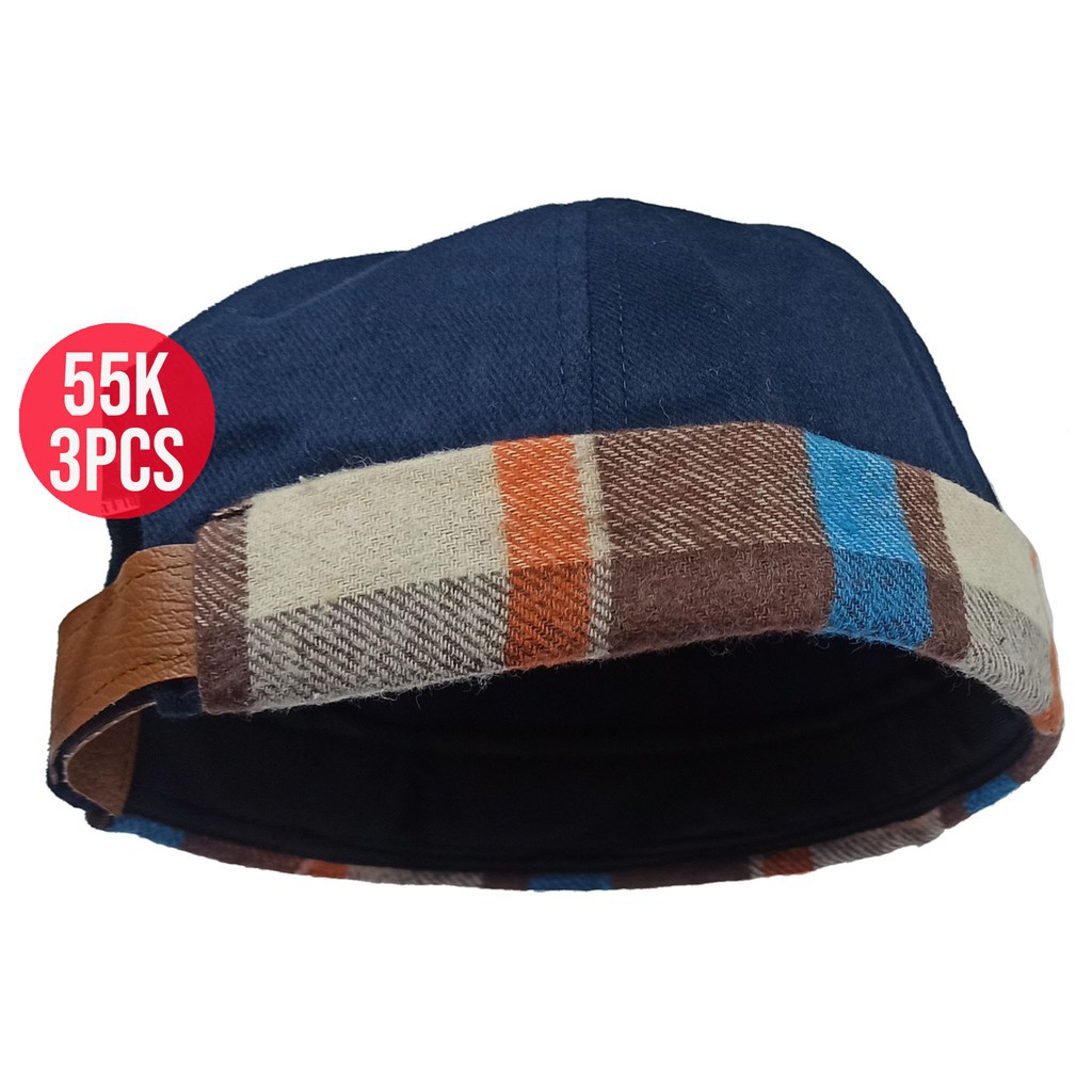 Jual Peci Motif Navy Flanel Coklat Peci Kombinasi Rapel Mikihat ...