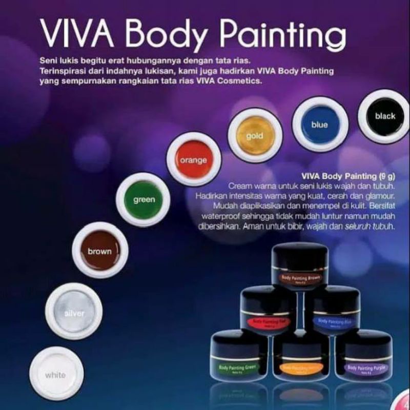 Jual VIVA BODY PAINTING /PEWARNA WAJAH DAN TUBUH | Shopee Indonesia