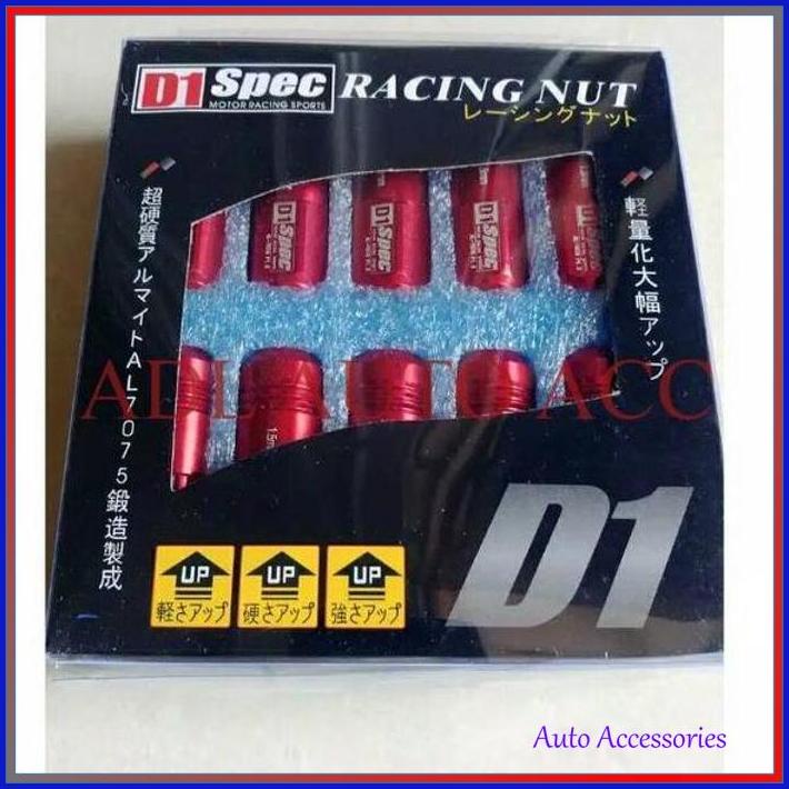 Jual Baut Vleg Roda Mobil Lugnut Racing D1 1.25 Mm Mobil Suzuki Merah ...