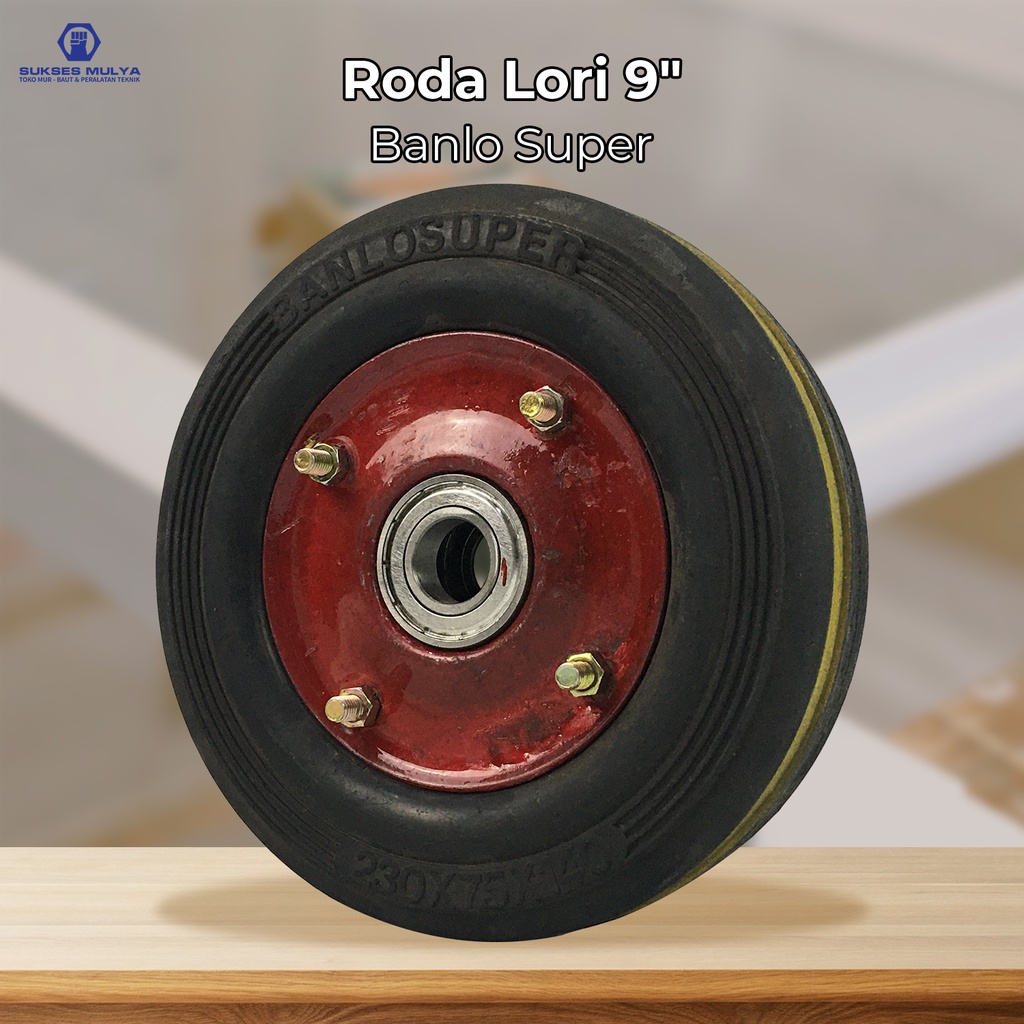 Jual Roda Ban Lori Uk. 9 Inchi Banlo Super Ban Roda Mati | Shopee Indonesia