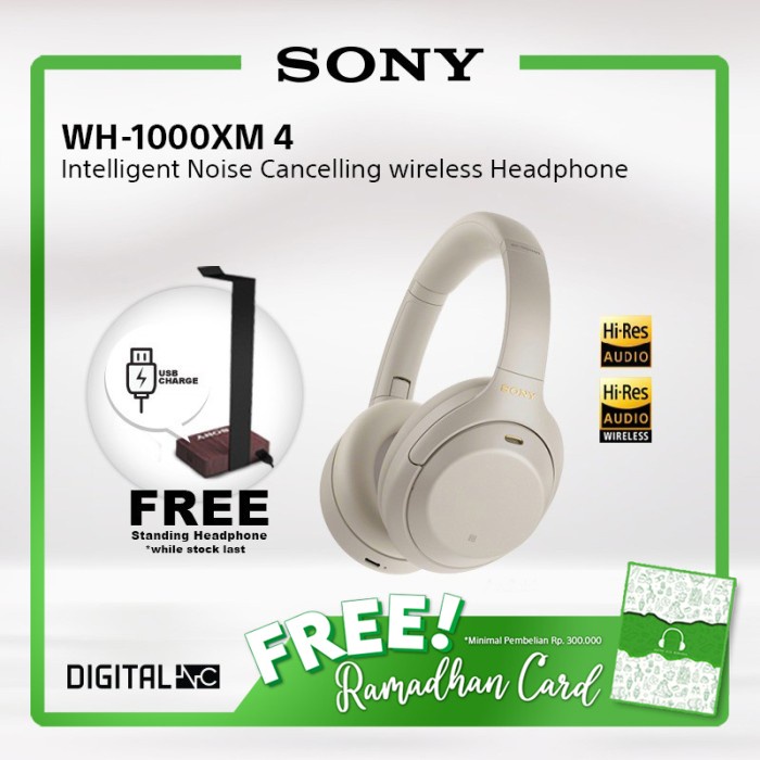 Jual SONY WH-1000XM4 Silver Wireless NC Headphone / 1000XM4 / 1000X ...