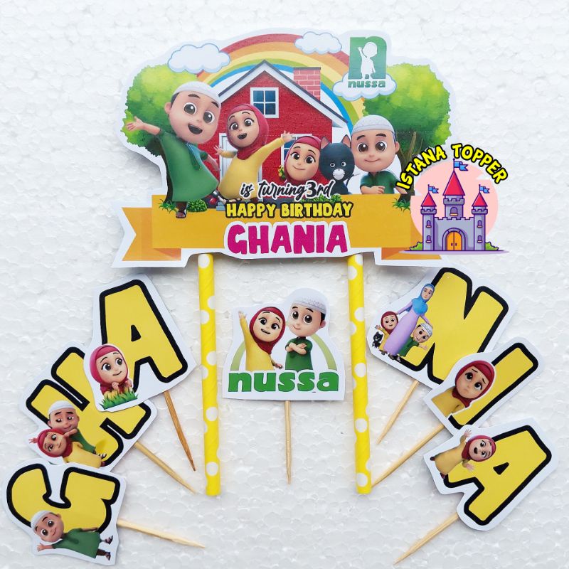 Jual Topper Custom Nama Variasi Huruf / Custom Nama/ Topper Cake ...