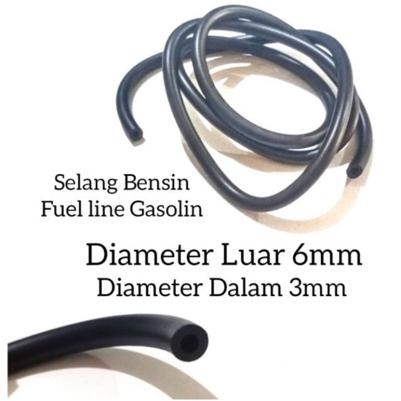 Jual 1meter Selang 6mm x 3mm selang mesin Potong Rumput fuel line ...
