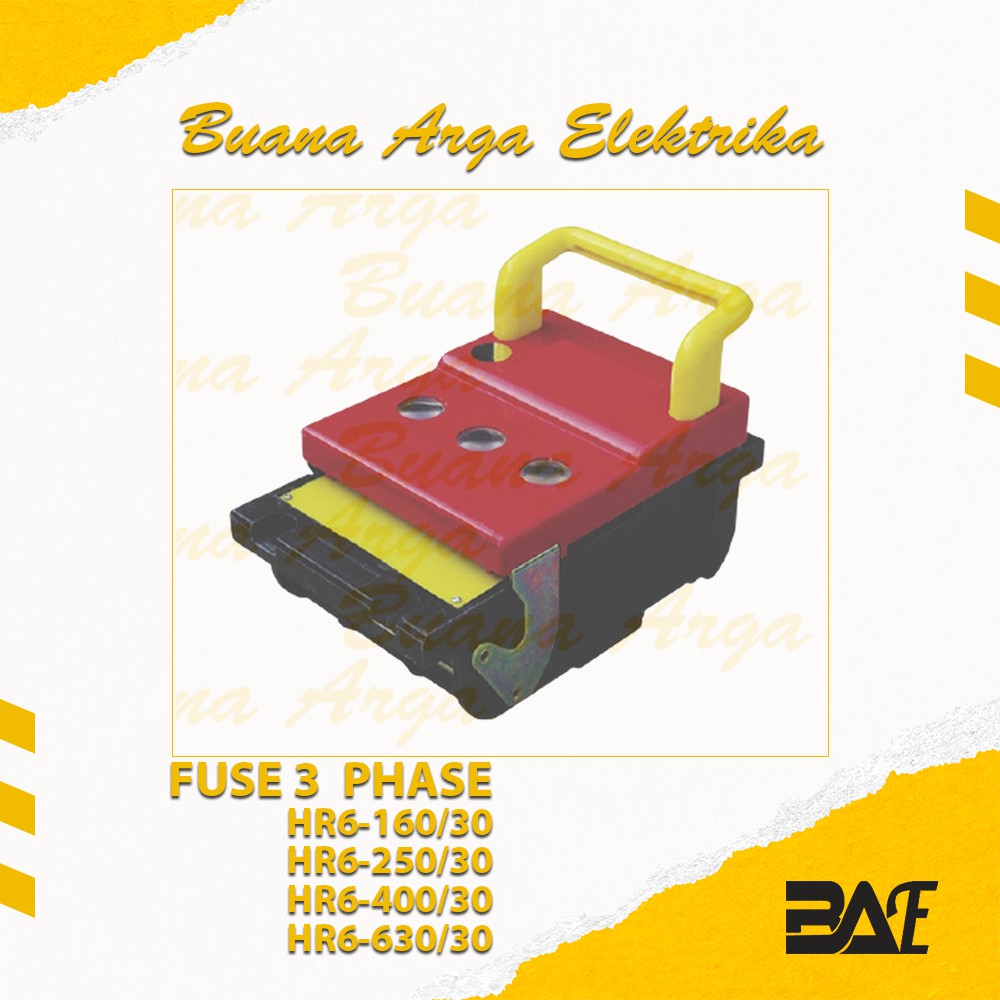 Jual FUSE BASE HR6-160/30 3 PHASE 3 POLE 160 Ampere Untuk Fuse Link NH ...