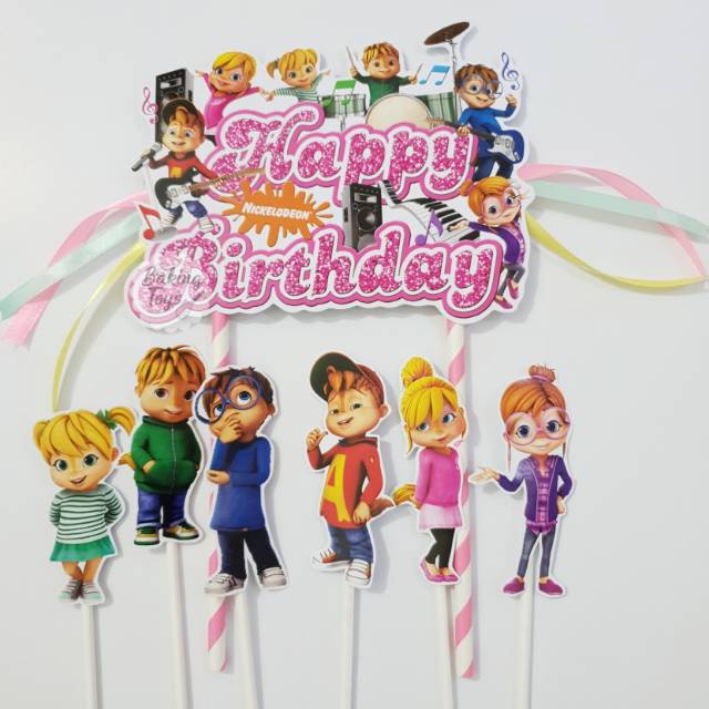 Jual Topper Cake Birthday Alvin And The Chipmunks Versi Nickelodeon ...