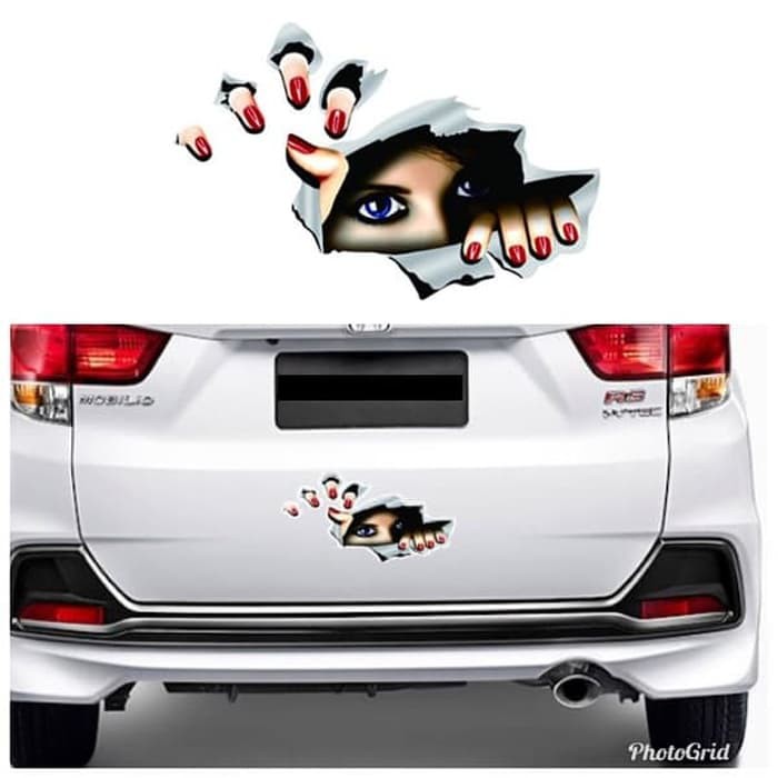 Jual Stiker Mobil Unik Lucu Printing Sticker Woman Scratch | Shopee ...