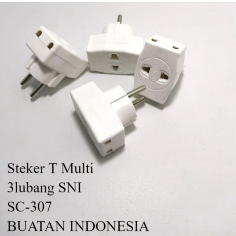 Jual MONSTAR - Steker/ Colokan T Multi 3 lubang / Cabang 3 SNI | Shopee ...