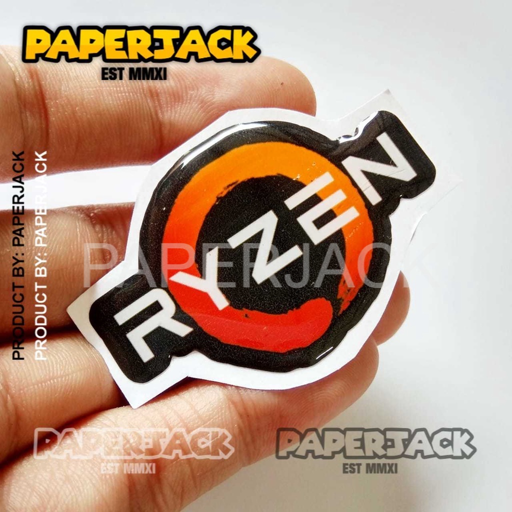 Jual AMD RYZEN STIKER EMBLEM STIKER RESIN TIMBUL LENTUR AMD RYZEN ...