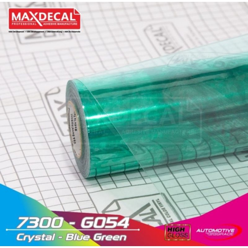 Jual Sticker Maxdecal 7300 G054 Blue Green Tosca Transparent Transparan ...
