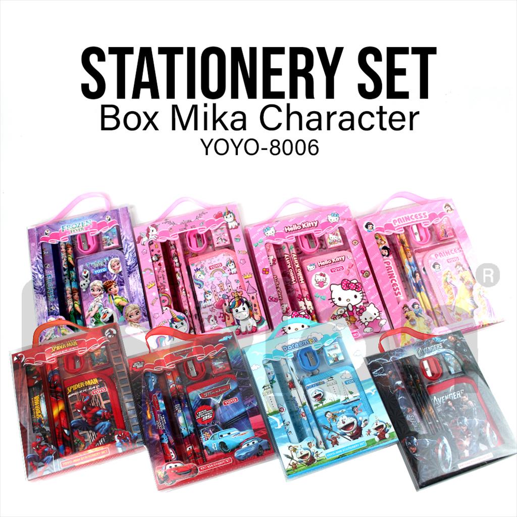 Jual Stationery Set 6in1+DOMPET 8006 Box Mika / Paket Alat Tulis Set ...