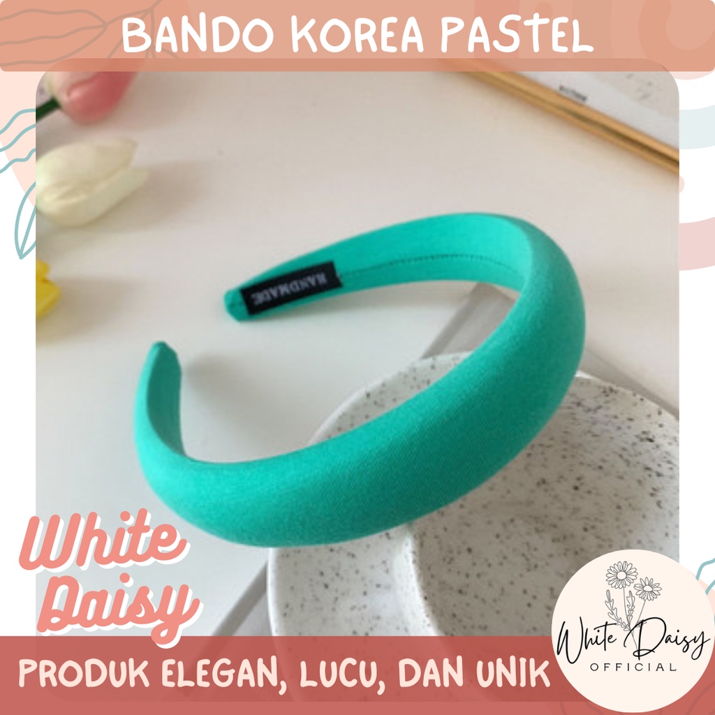 Jual bando korea warna pastel imut kstyle kpop jennie black pink blink ...
