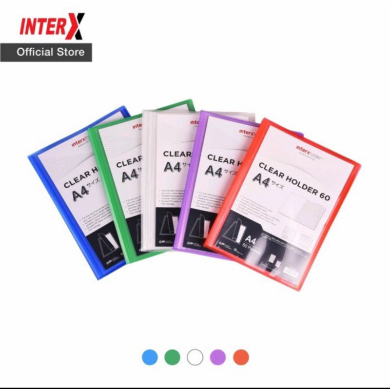 Jual Clear Holder A4 60 pocket Inter X / Display album / Dokumen Keeper ...