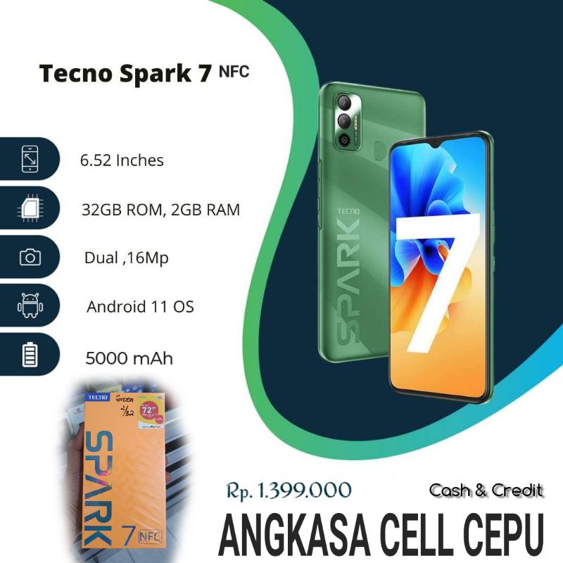Jual TECNO SPARK 7 NFC 2/32GB NEW ( RESMI ) | Shopee Indonesia