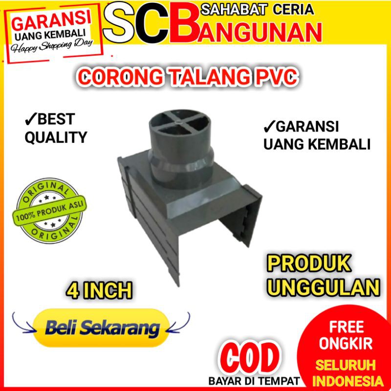 Jual Corong Talang 4 Kotak Corong Talang Pvc Lubang Pembuangan Air ...