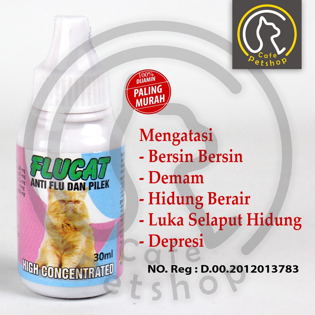 Jual FLUCAT Obat flu dan batuk kucing 30ml flu cat | Shopee Indonesia
