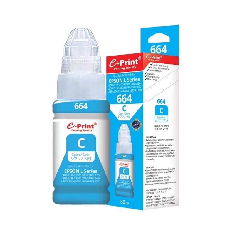Jual TINTA PRINTER EPSON L SERIES 664 80MIL EPRINT | Shopee Indonesia