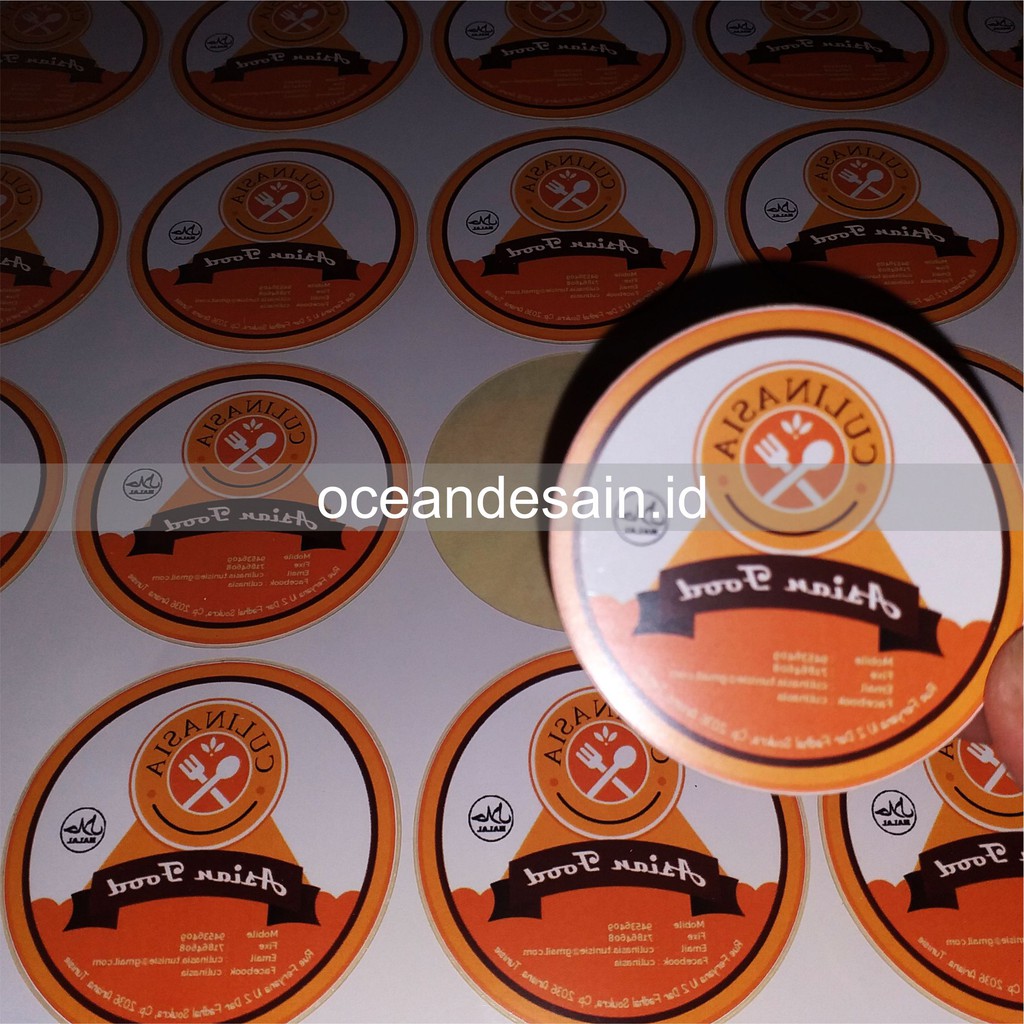Jual Cetak Sticker Cromo / Stiker Kemasan / label / Perlembar A3 ...