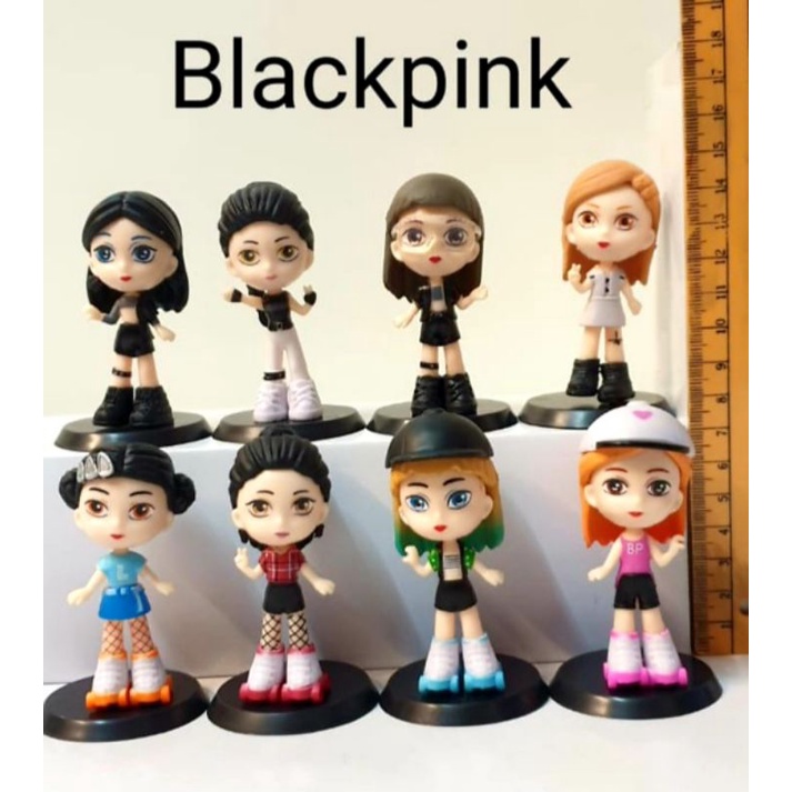 Jual BTS IDOL TINY TAN MIC DROP DYNAMITE BLACKPINK FIGUR MINI SET 7 PCS ACTION FIGURE GANTUNGAN ...