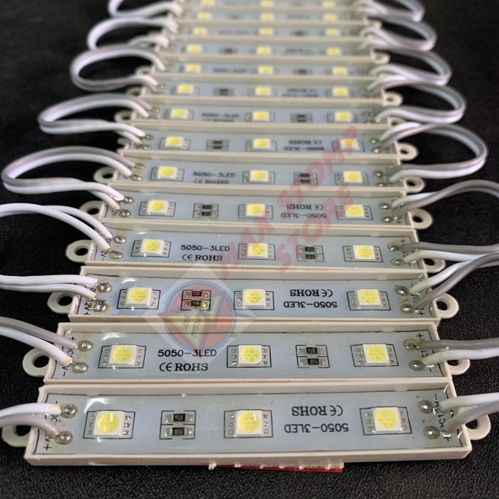 Jual Led Strip 3 Mata Modul 12 Volt DC SMD 5050 Lampu DC Watt Kecil | Shopee Indonesia