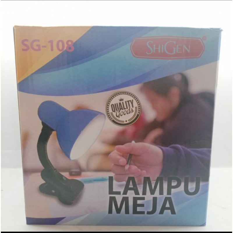 Jual Lampu meja belajar jepit fitting keramik e27 merk Shigen | Shopee Indonesia