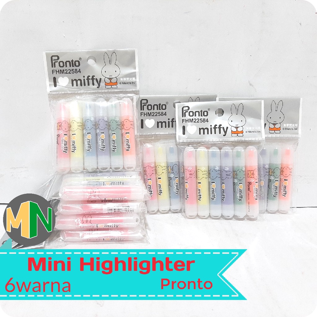 Jual Stabilo Mini Highlighter 6warna Pronto | Shopee Indonesia