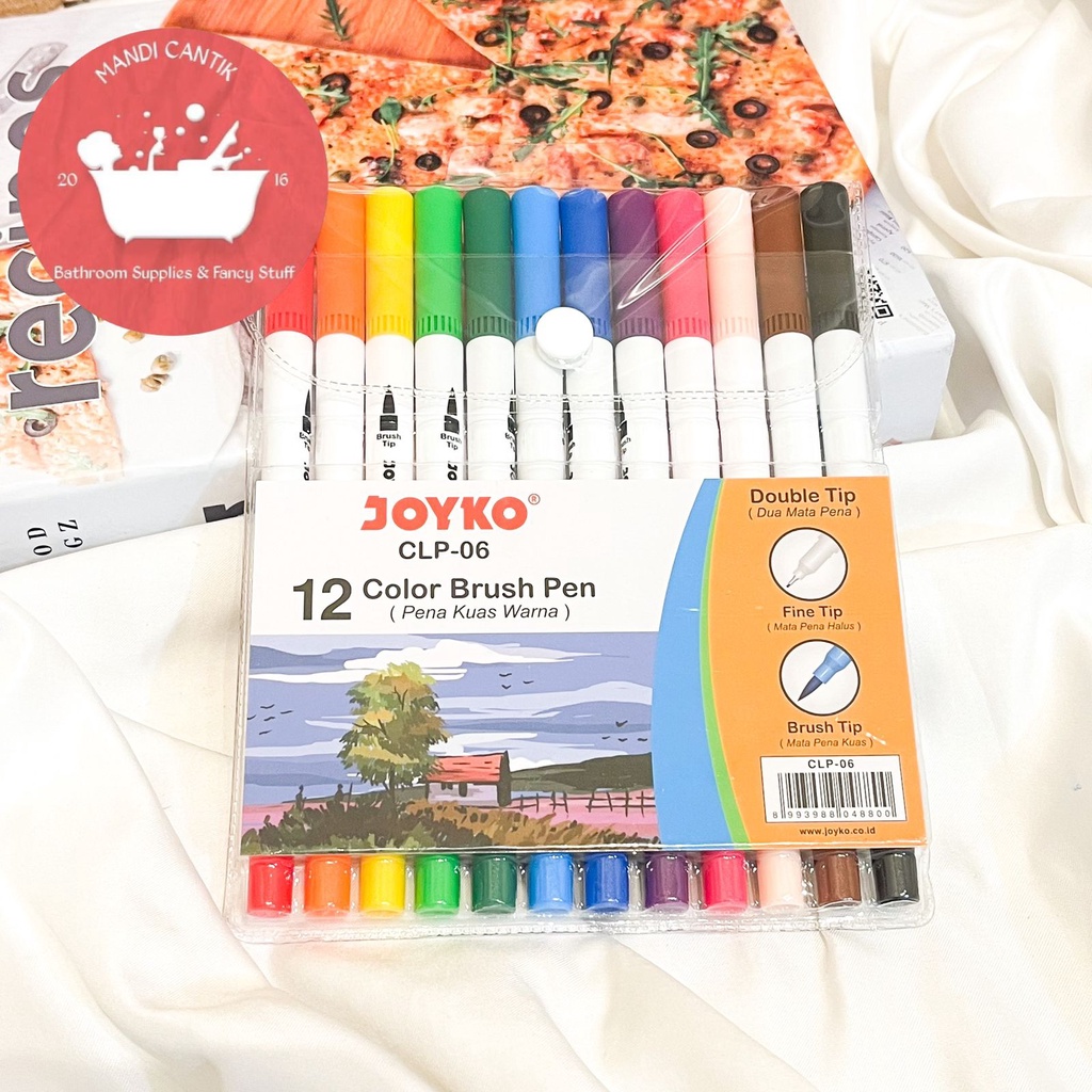 Jual Joyko Color Brush pen isi 12 CLP-06 pena spidol jurnaling ...